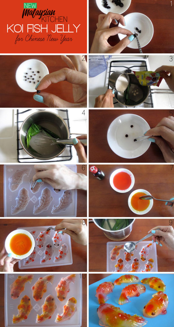 Koi Fish Jelly - 6 Ingredients - New Malaysian Kitchen